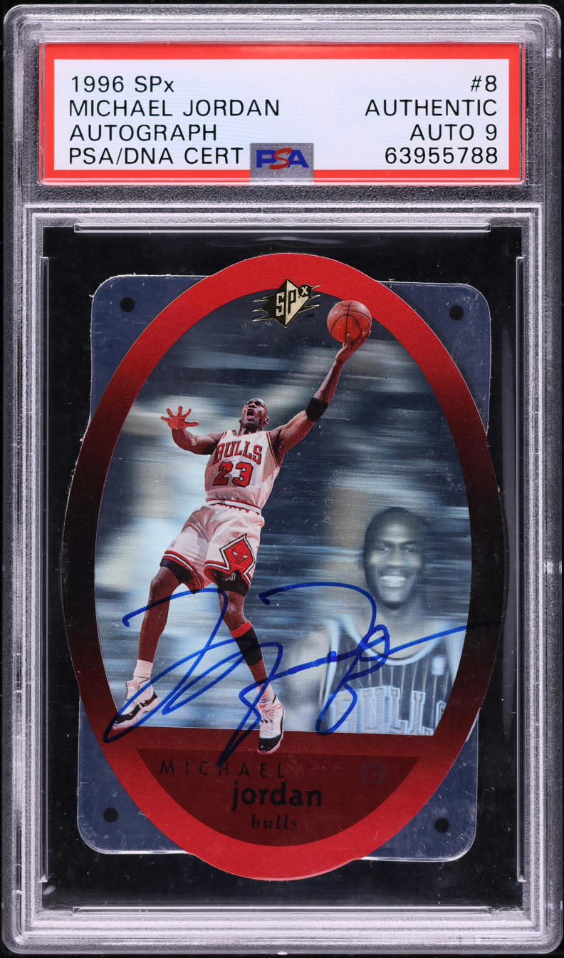 1996 SPx Die-Cut Michael Jordan AUTO DNA 9 #8 PSA AUTH on Fanatics Collect
