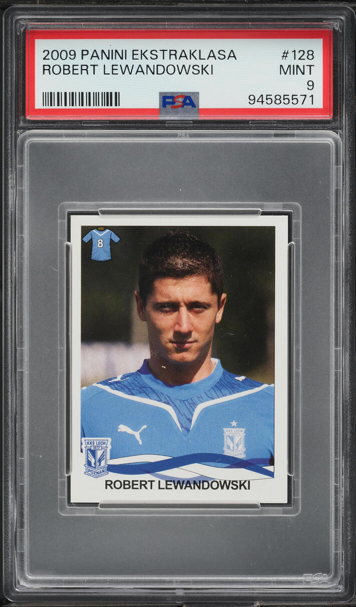 2009 Panini Ekstraklasa Robert Lewandowski ROOKIE #128 PSA 9 MINT on Fanatics Collect