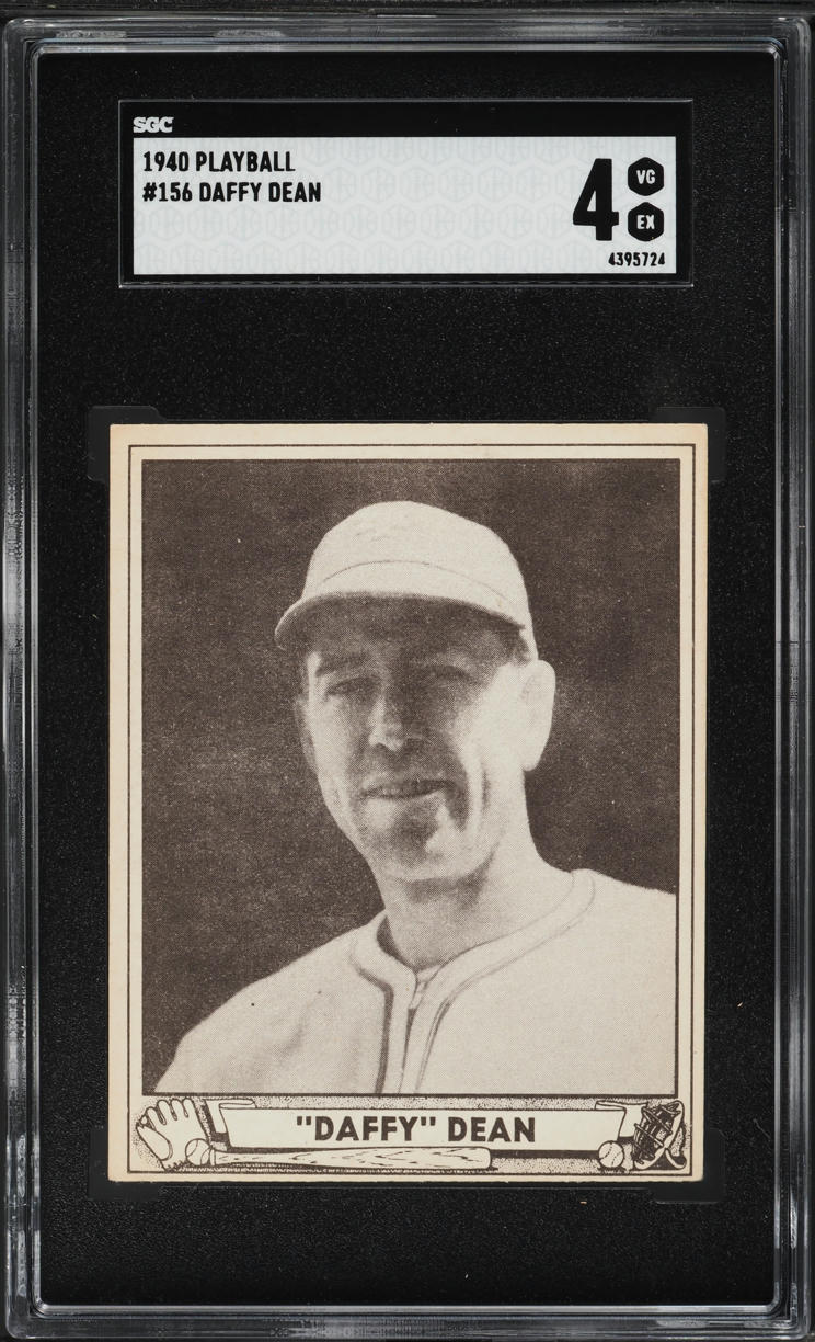 1940 Play Ball Daffy Dean #156 SGC 4 VGEX on Fanatics Collect