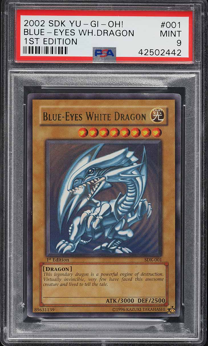 2002 Yu-Gi-Oh! Starter Deck Kaiba 1st Edition Blue-Eyes White Dragon PSA 9 on Fanatics Collect