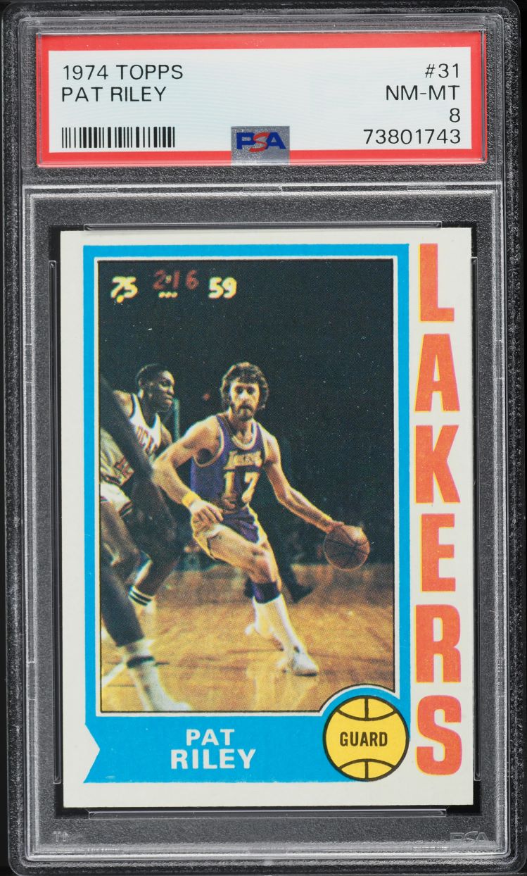 1974 Topps Basketball Pat Riley #31 PSA 8 NM-MT on Fanatics Collect