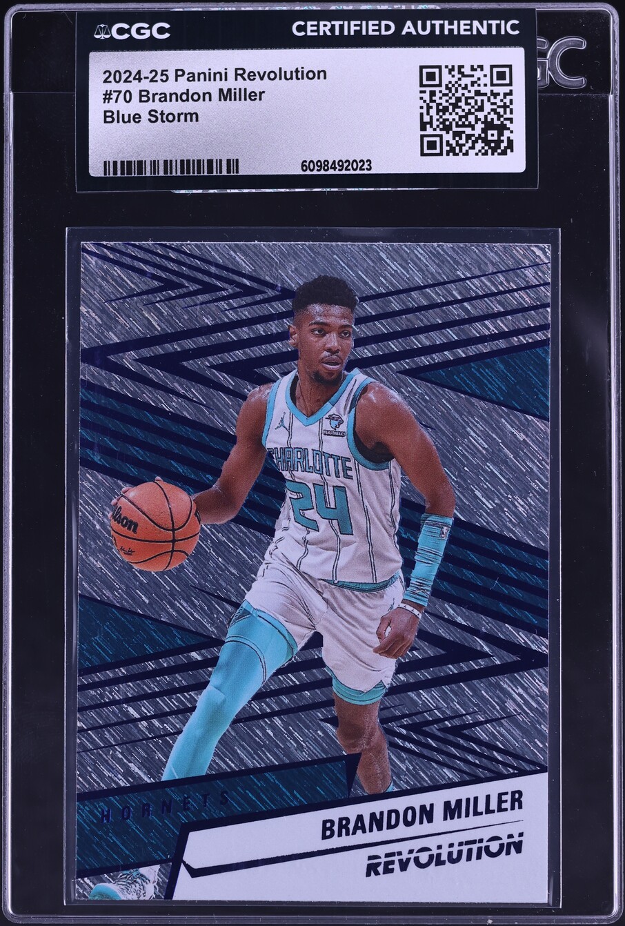 2024 Panini Revolution Blue Storm Brandon Miller #70 CGC AUTH on ...