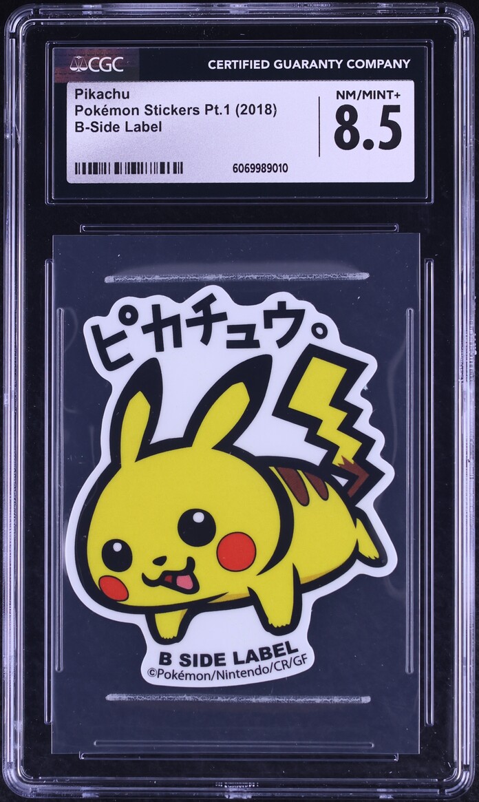 2018 Pokemon Japanese Stickers Part 1 B-Side Label Pikachu CGC 8.5 NM ...