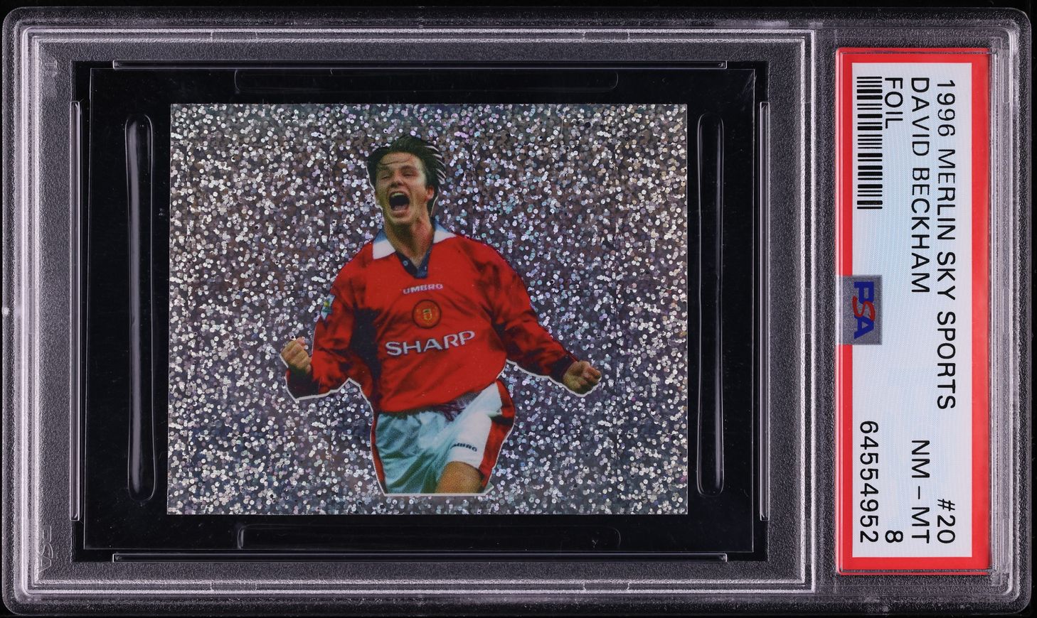 1996 Merlin Sky Sports Foil David Beckham ROOKIE #20 PSA 8 NM-MT on ...