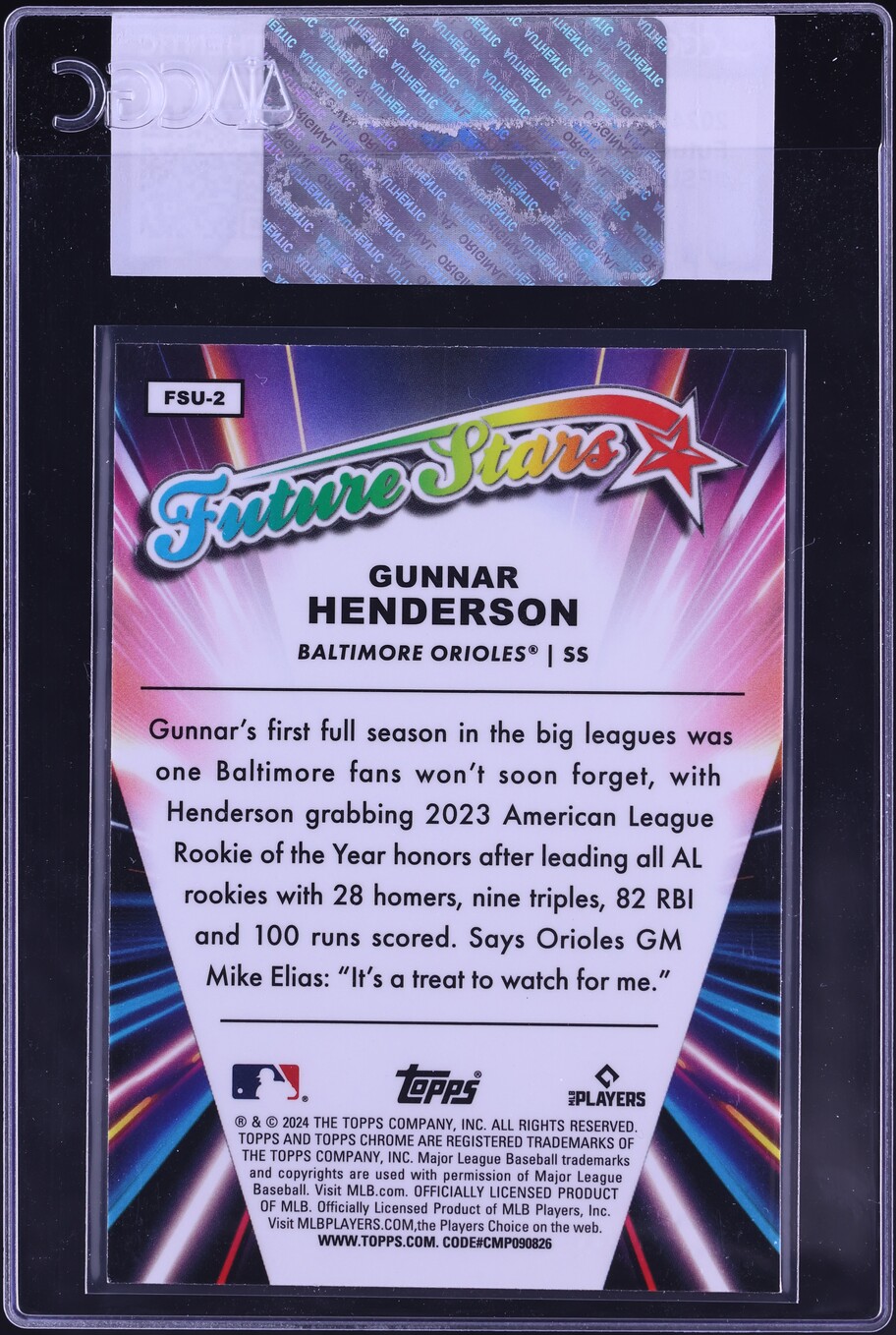 2024 Topps Chrome Update Future Stars Gunnar Henderson #FSU-2 CGC AUTH ...