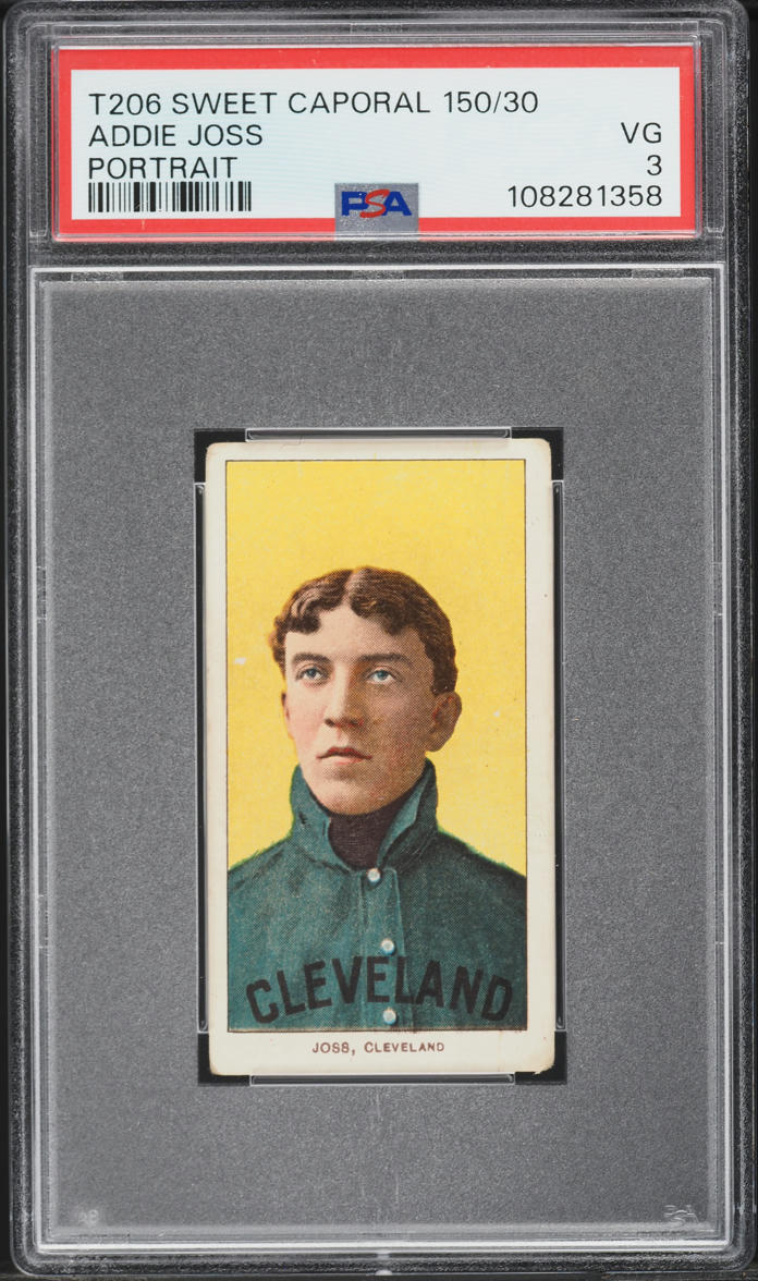 1909-11 T206 Addie Joss PORTRAIT, SWEET CAPORAL PSA 3 VG on Fanatics ...