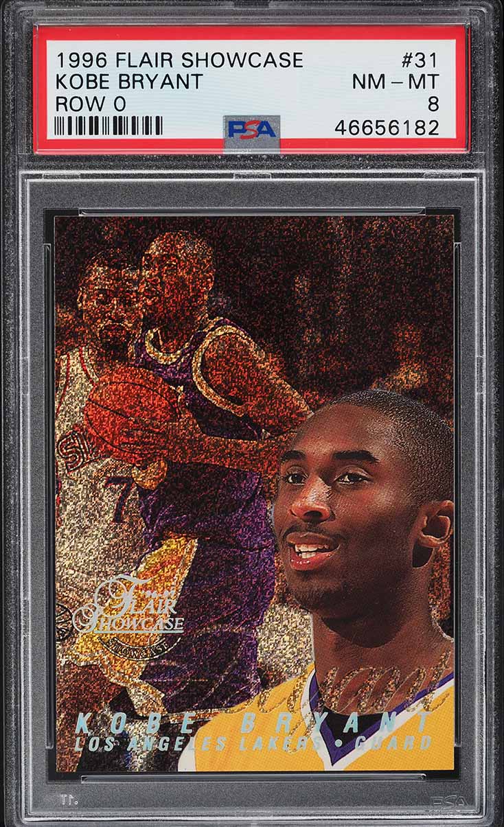 1996 Flair Showcase Row 0 Kobe Bryant ROOKIE #31 PSA 8 NM-MT on ...