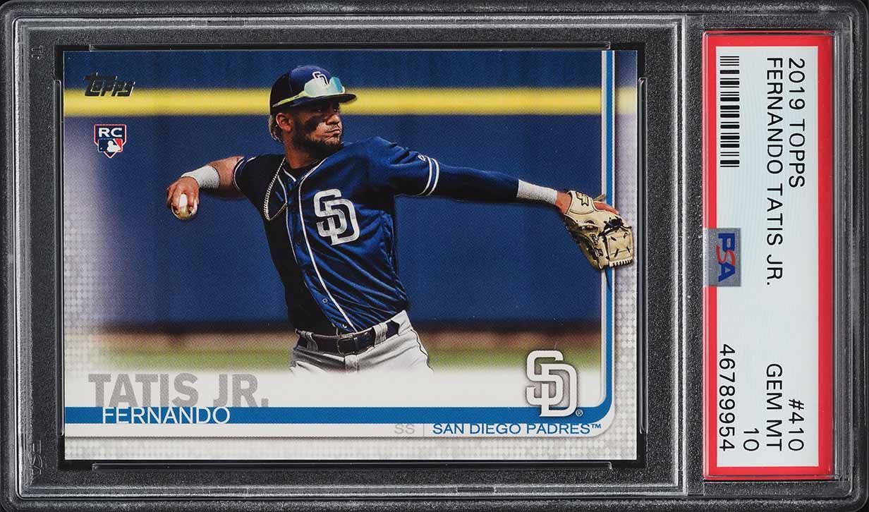 2019 Topps Fernando Tatis Jr. ROOKIE #410 PSA 10 GEM MINT on Fanatics ...