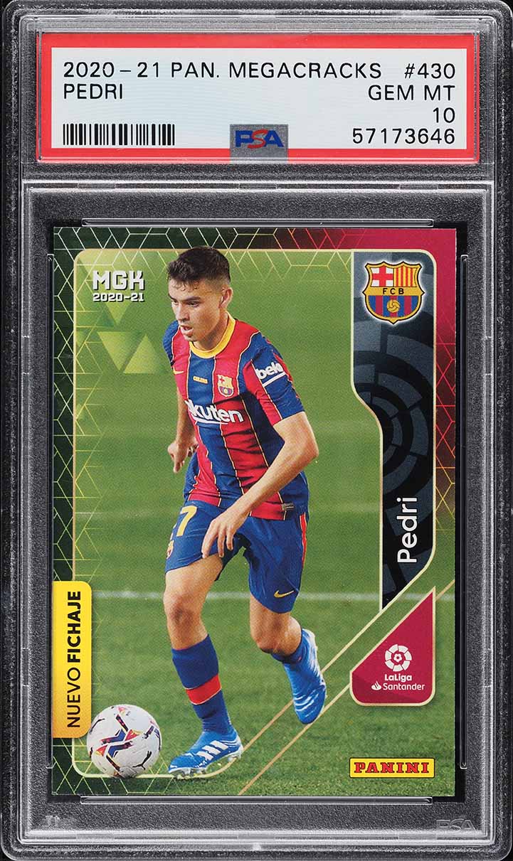 2020 Panini La Liga Mega Cracks Pedri ROOKIE #430 PSA 10 GEM MINT on ...