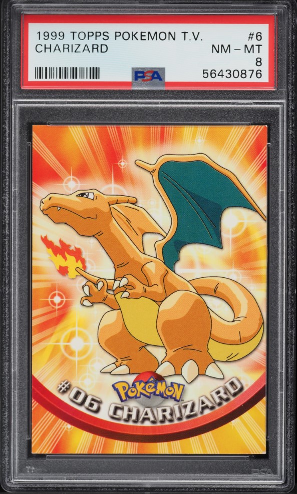 1999 Topps Pokemon TV Charizard #6 PSA 8 NM-MT on Fanatics Collect