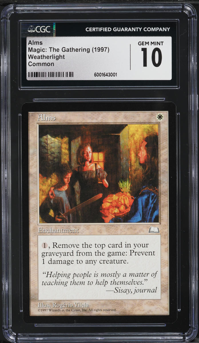 1997 Magic The Gathering MTG Weatherlight Alms CGC 10 GEM MINT on ...