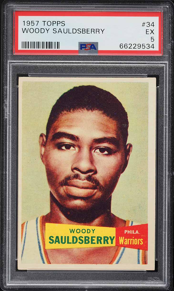 1957 Topps Basketball Woody Sauldsberry #34 PSA 5 EX on Fanatics Collect