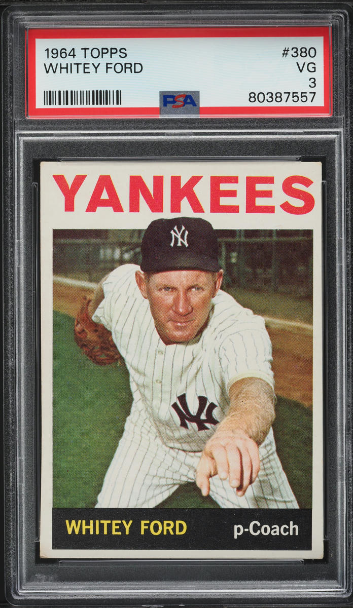 1964 Topps Whitey Ford #380 PSA 3 VG on Fanatics Collect