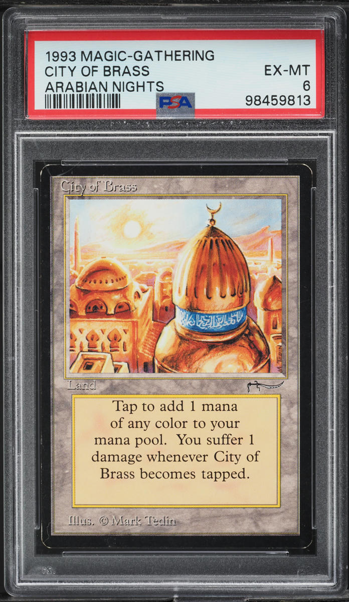 1993 Magic The Gathering MTG Arabian Nights City Of Brass PSA 6 EXMT on ...