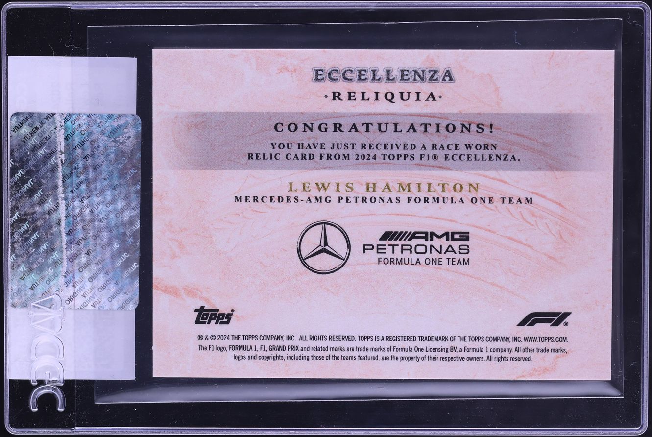 2024 Topps Eccellenza Formula 1 F1 Red Lewis Hamilton PATCH /10 CGC ...