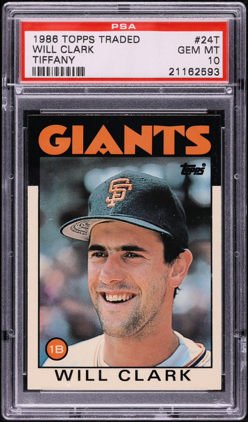 1986 Topps Traded Tiffany Will Clark ROOKIE #24T PSA 10 GEM MINT on ...