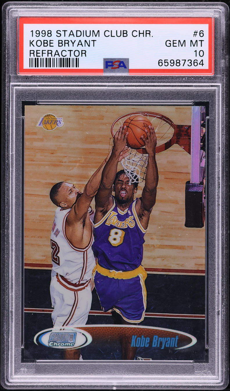 1998 Stadium Club Chrome Refractor Kobe Bryant #6 PSA 10 GEM MINT on ...