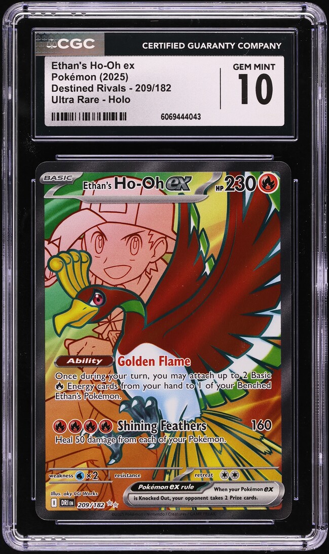 2025 Pokemon SV Destined Rivals Full Art Ethan's Ho-Oh ex #209 CGC 10 GEM MINT on Fanatics Collect