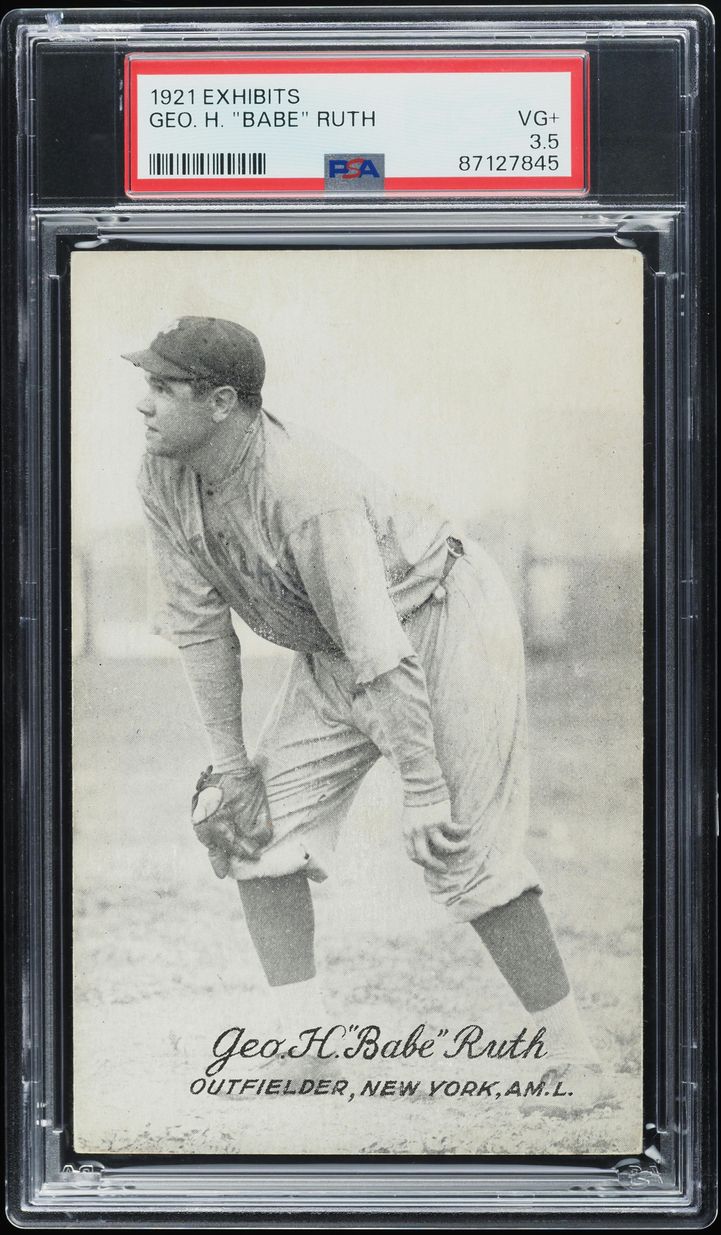 1921 Exhibits Babe Ruth PSA 3.5 VG+ (PWCC-E) on Fanatics Collect
