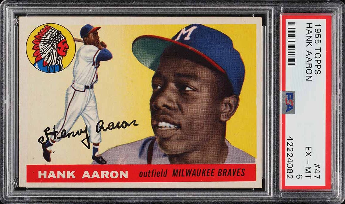 1955 Topps Hank Aaron #47 PSA 6 EXMT on Fanatics Collect