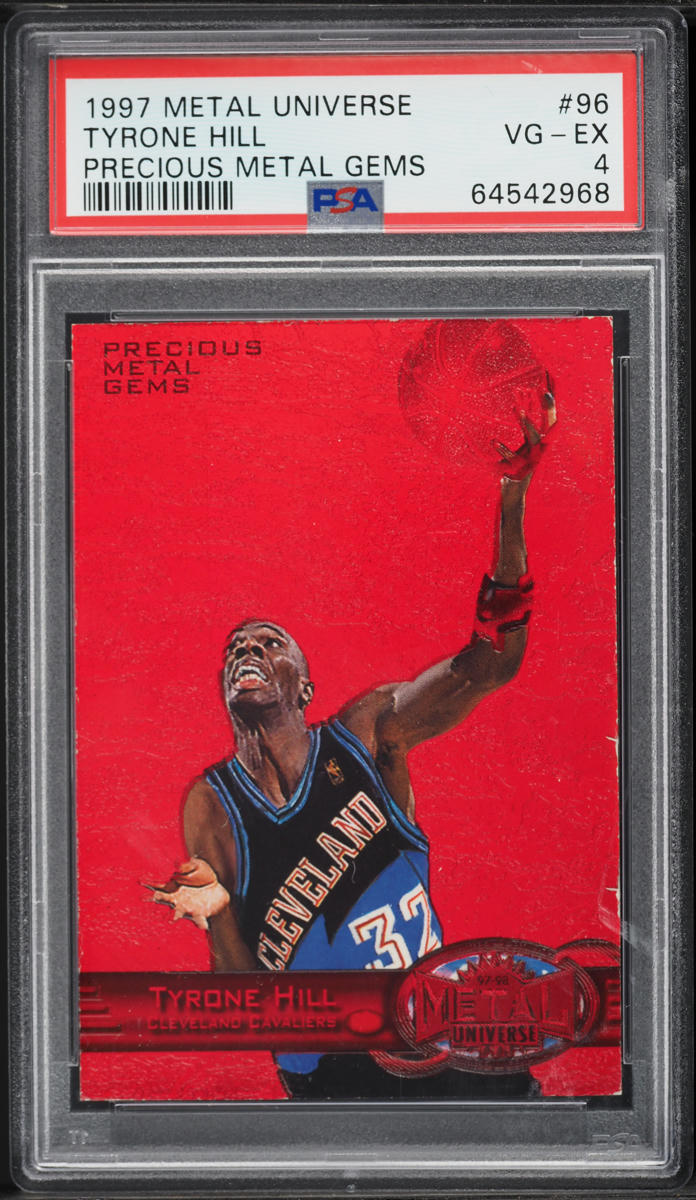 1997 Metal Universe Precious Metal Gems PMG Red Tyrone Hill /100 #96 ...
