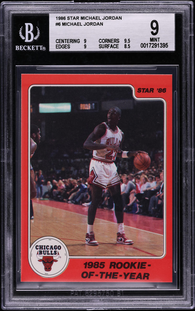 1986 Star Basketball Michael Jordan ROOKIE #6 BGS 9 MINT on Fanatics ...