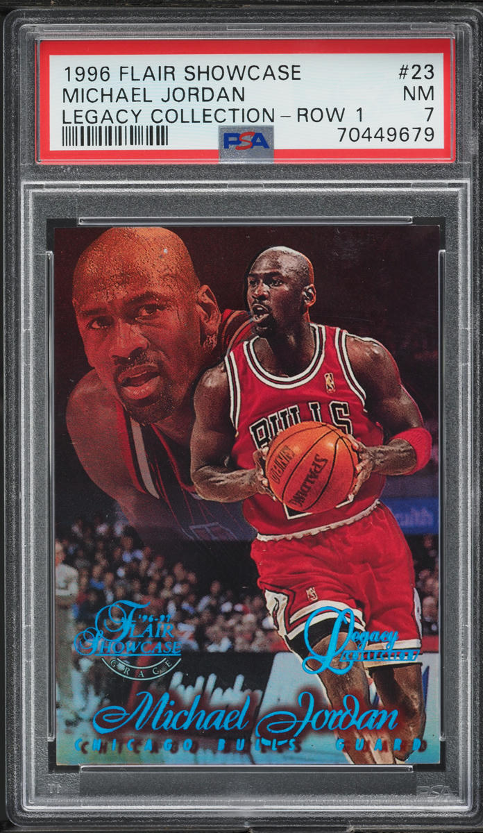 1996 Flair Showcase Legacy Collection Row 1 Michael Jordan /150 #23 PSA 7 NRMT on Fanatics Collect