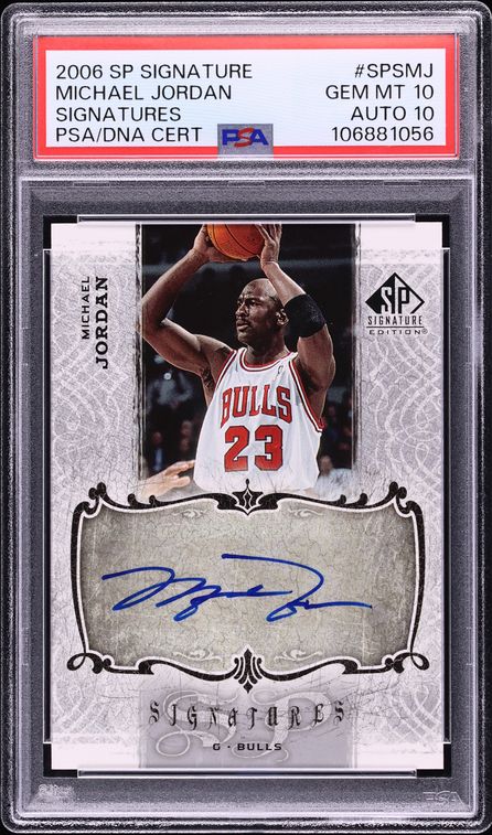 2006 SP Signature Edition Michael Jordan AUTO DNA 10 #SPS-MJ PSA 10 GEM ...