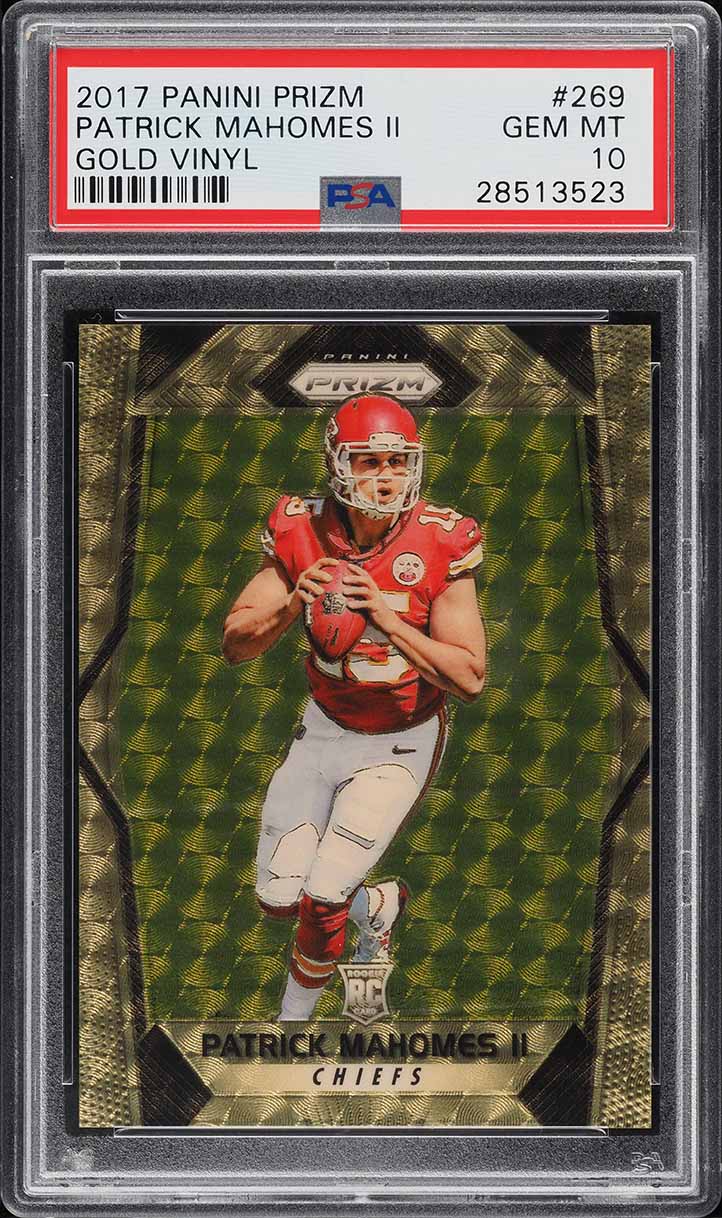 2017 Panini Prizm Gold Vinyl Prizms Patrick Mahomes II ROOKIE /5 #269 ...