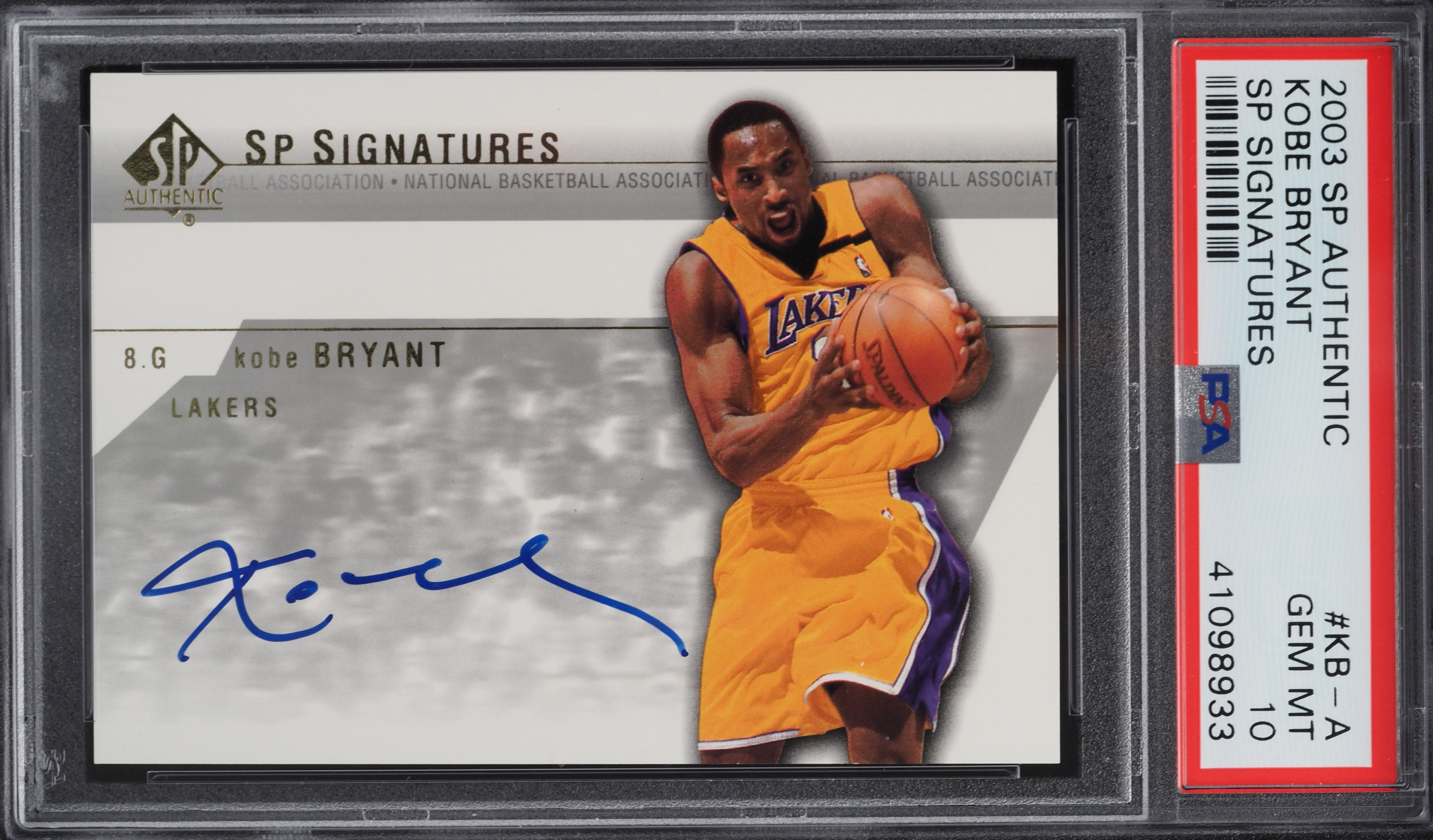 Kobe Bryant 2003 SP Authentic #KB-A SP Signatures PSA 10 Price Guide ...
