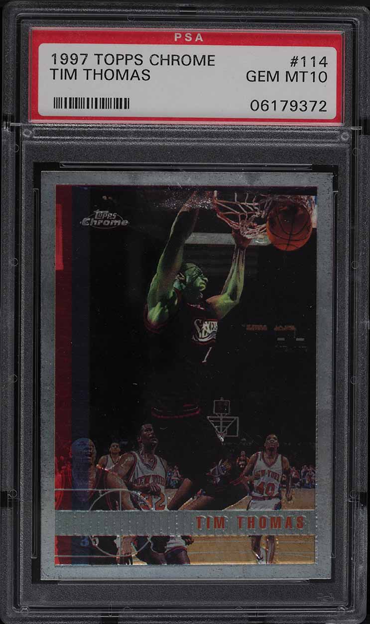 1997 Topps Chrome Tim Thomas ROOKIE #114 PSA 10 GEM MINT