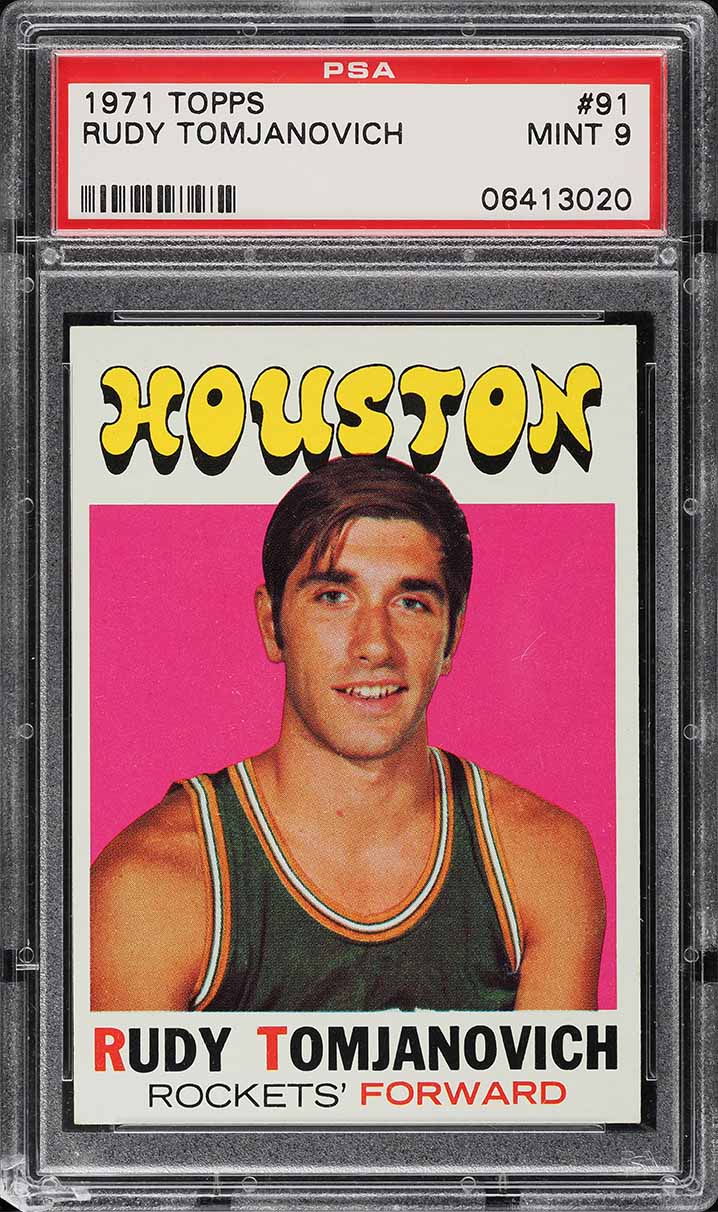 1971 Topps Basketball Rudy Tomjanovich ROOKIE #91 PSA 9 MINT