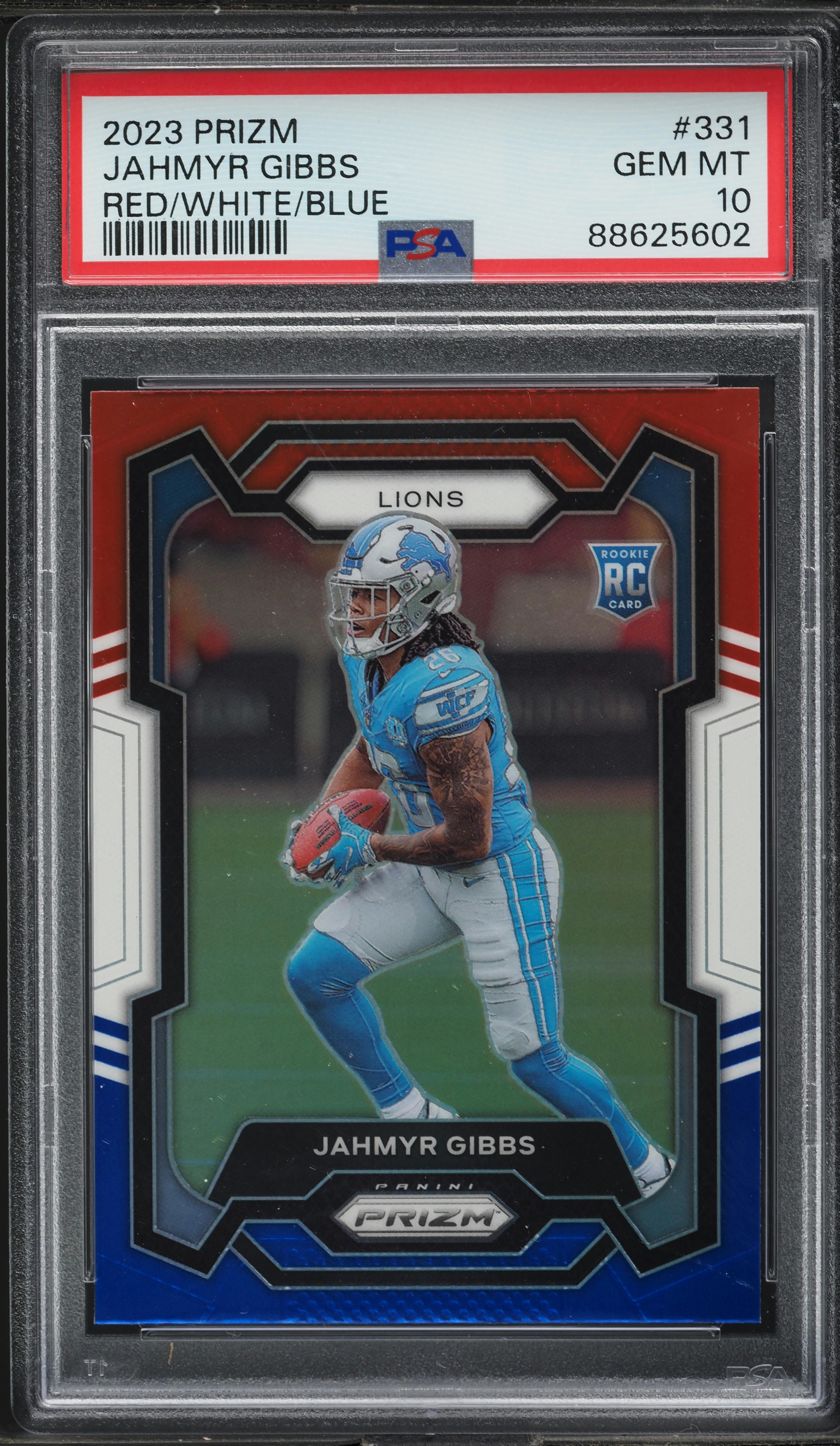 Jahmyr Gibbs 2023 Prizm #331 Red White Blue Price Guide - Sports Card ...