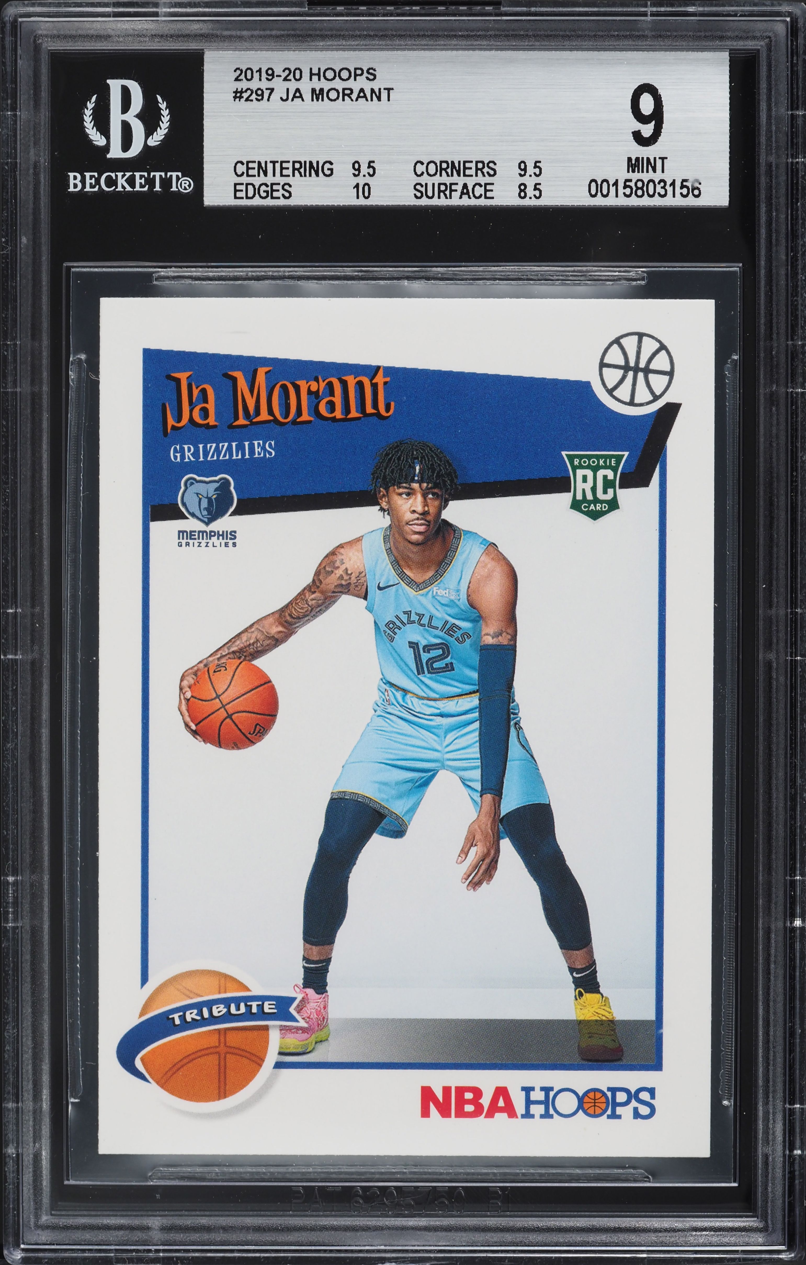 Ja Morant 2019 Hoops #297 Tribute BGS 9 Price Guide - Sports Card Investor