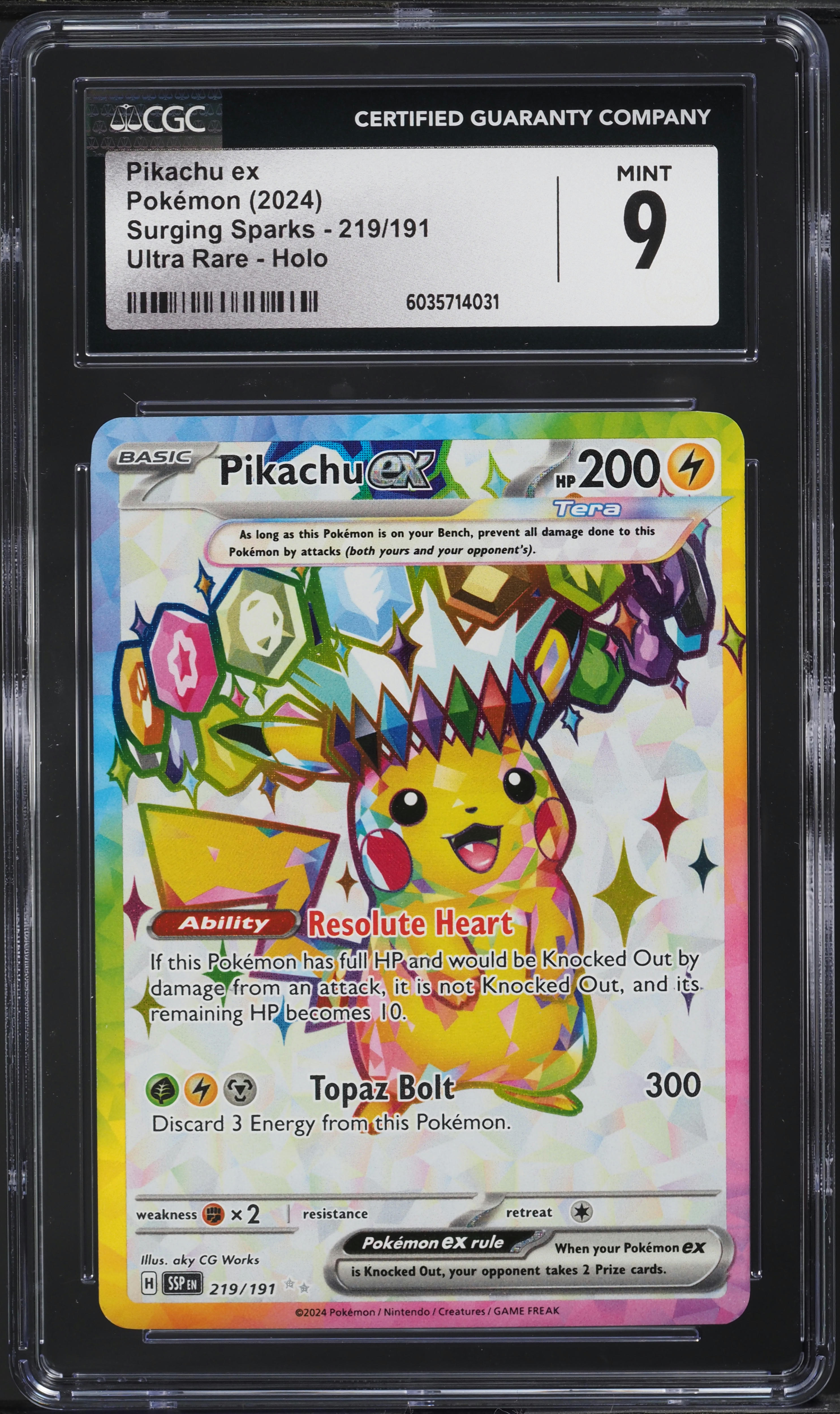 Pikachu ex 2024 Scarlet & Violet: Surging Sparks #219/191 Ultra Rare ...