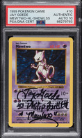 1999 Pokemon Base Set Shadowless Holo Mewtwo Jay Goede AUTO DNA 10 #10 ...