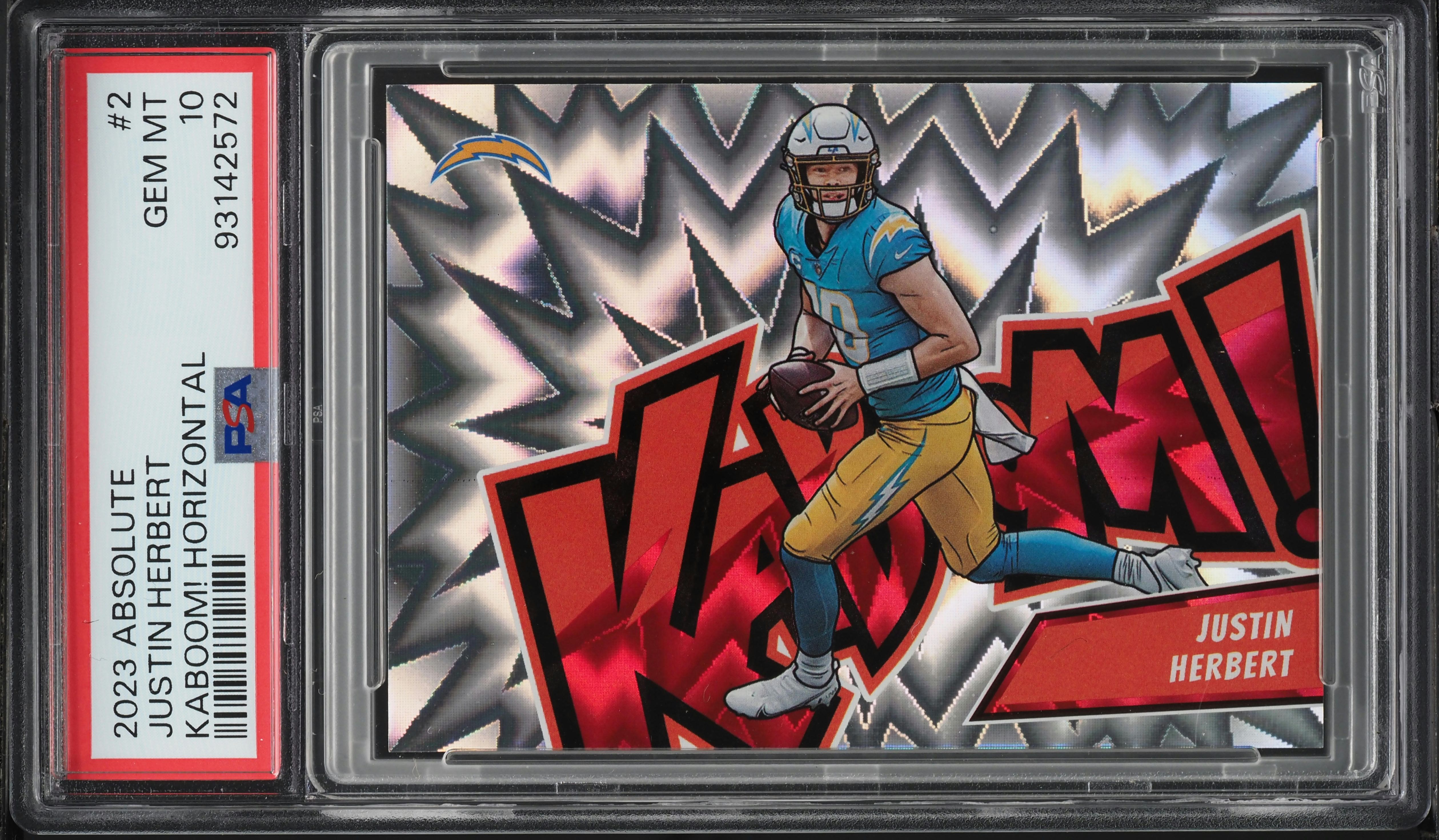 Justin Herbert 2023 Absolute #2 Kaboom! (Horizontal) Price Guide ...