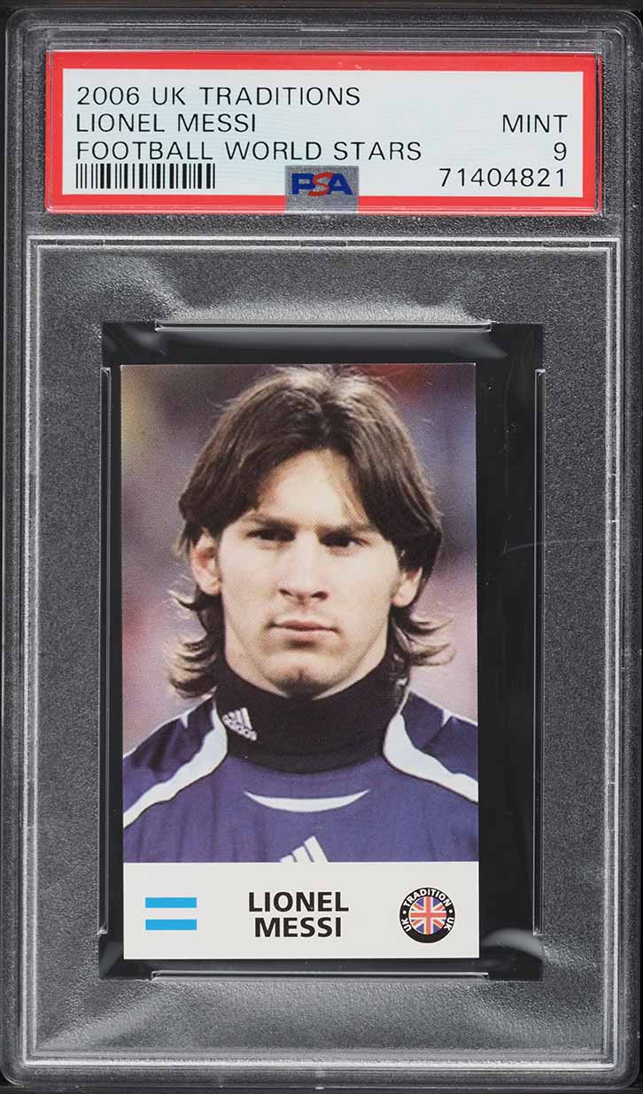 2006 UK Traditions Soccer World Stars Lionel Messi PSA 9 MINT