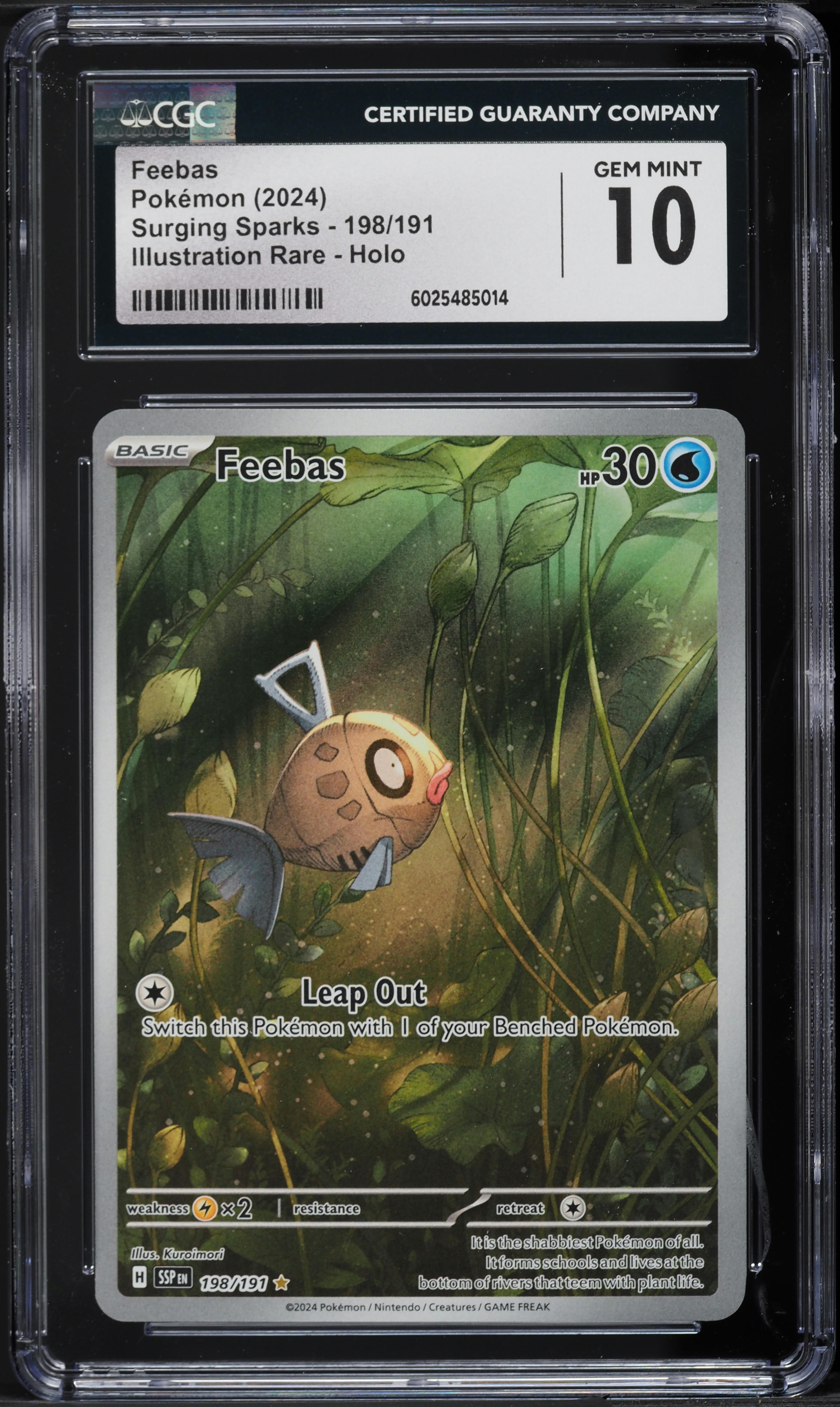 Feebas 2024 Scarlet & Violet: Surging Sparks #198/191 Illustration Rare ...