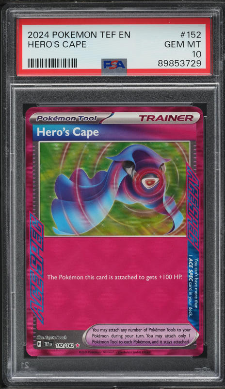 2024 Pokemon Scarlet & Violet Temporal Forces Hero's Cape #152 PSA 10 ...