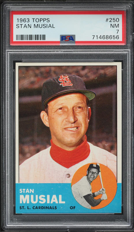 1963 Topps Stan Musial #250 PSA 7 NRMT
