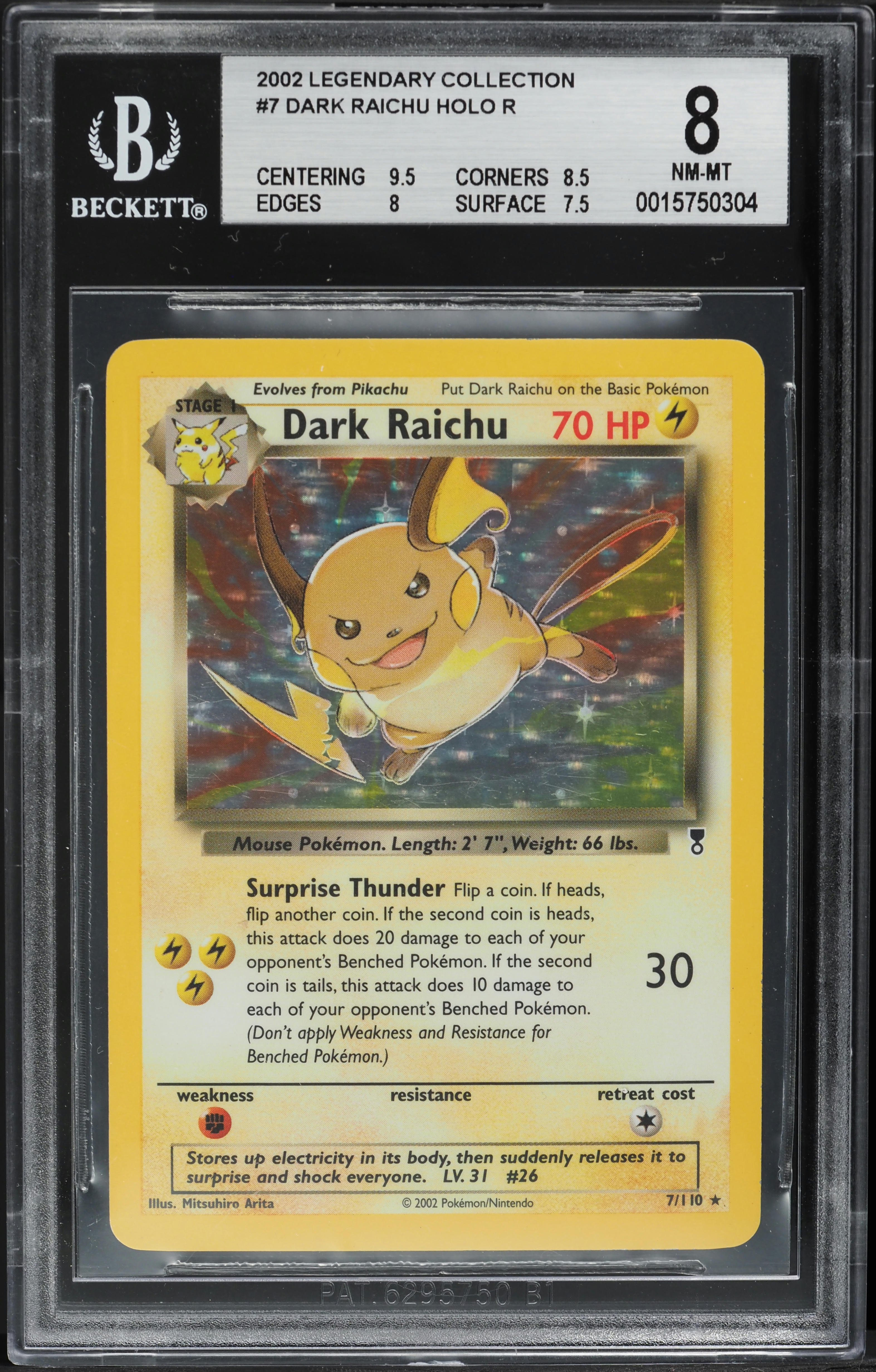 Dark Raichu 2002 Legendary Collection #7 Holo Price Guide - Sports Card ...