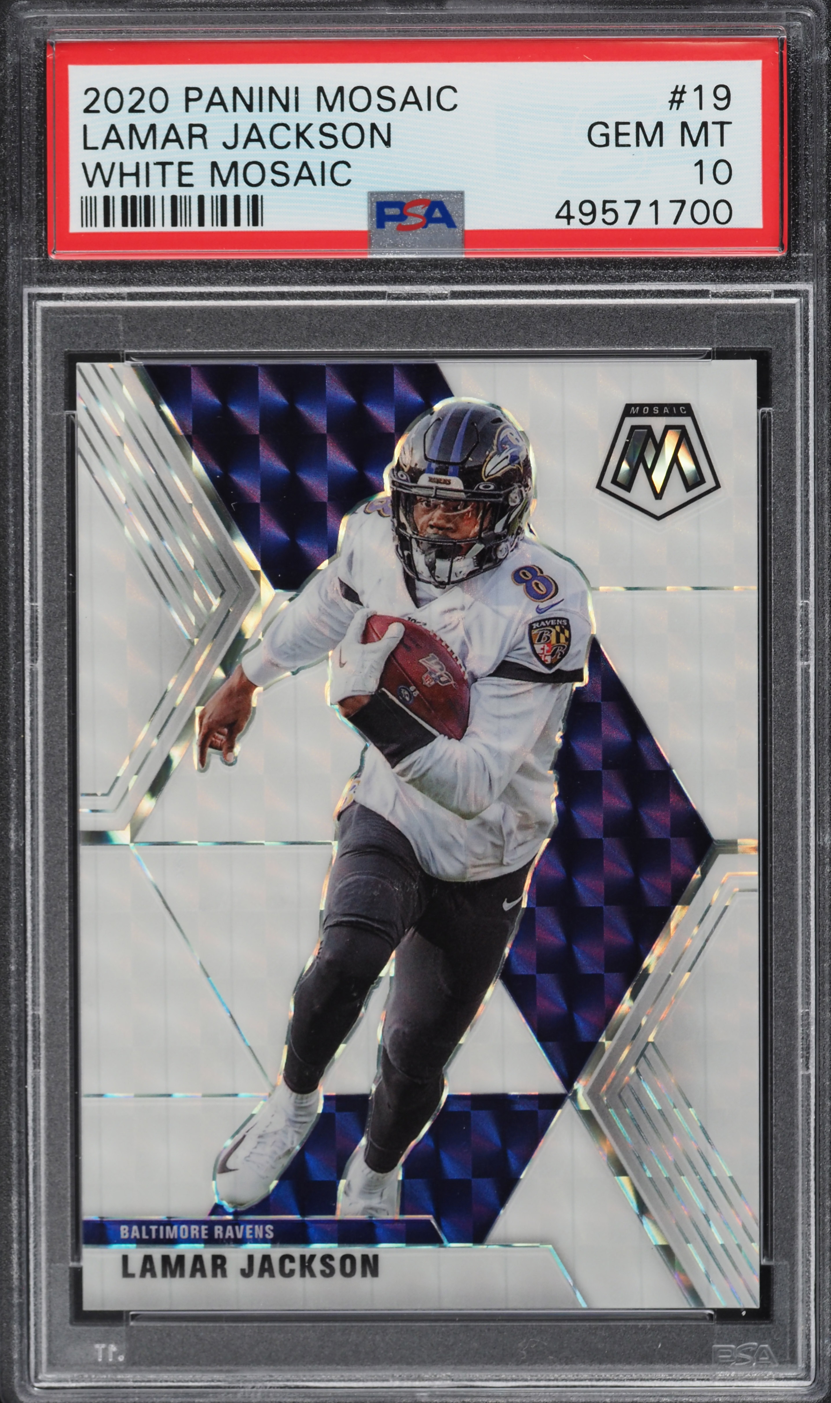 Lamar Jackson 2020 Mosaic #19 White /25 Price Guide - Sports Card Investor