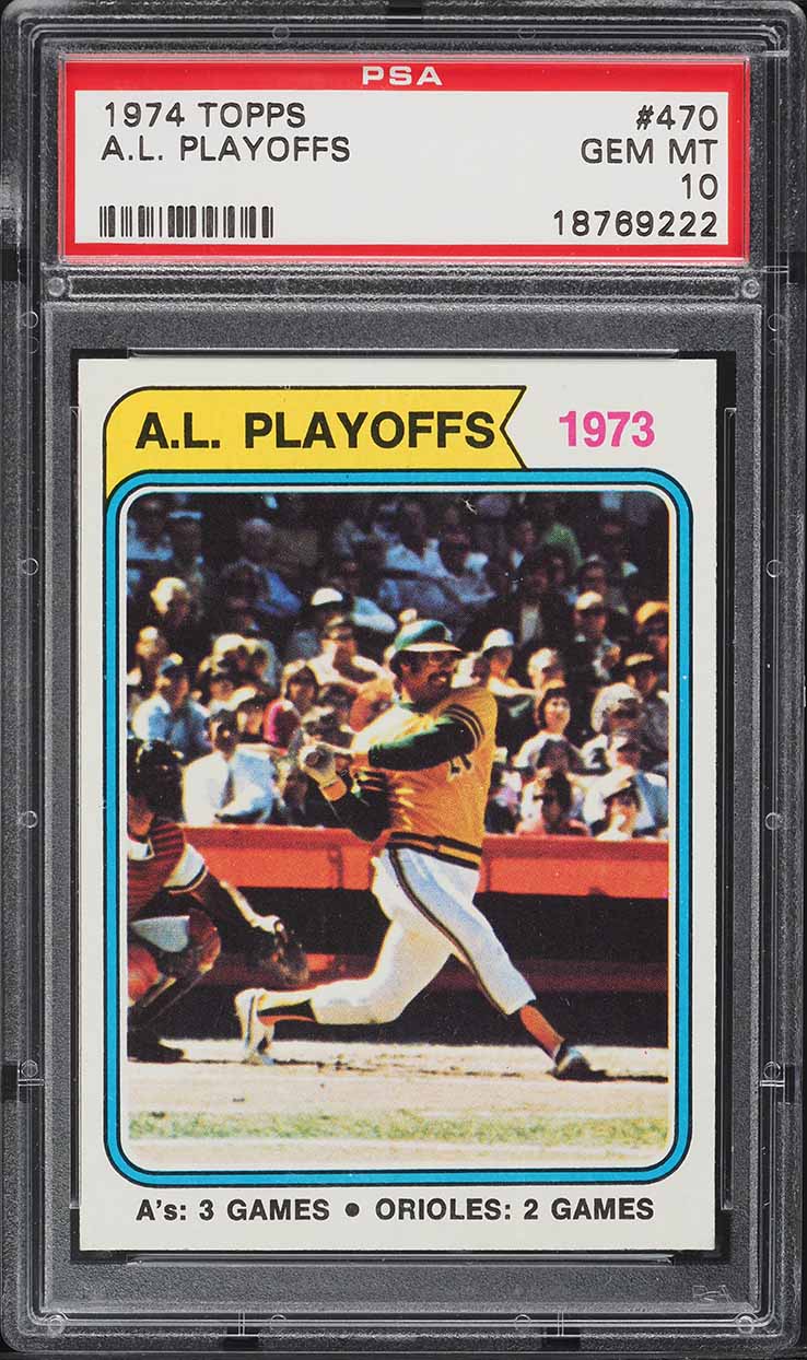 1974 Topps Reggie Jackson '73 PLAYOFFS #470 PSA 10 GEM MINT