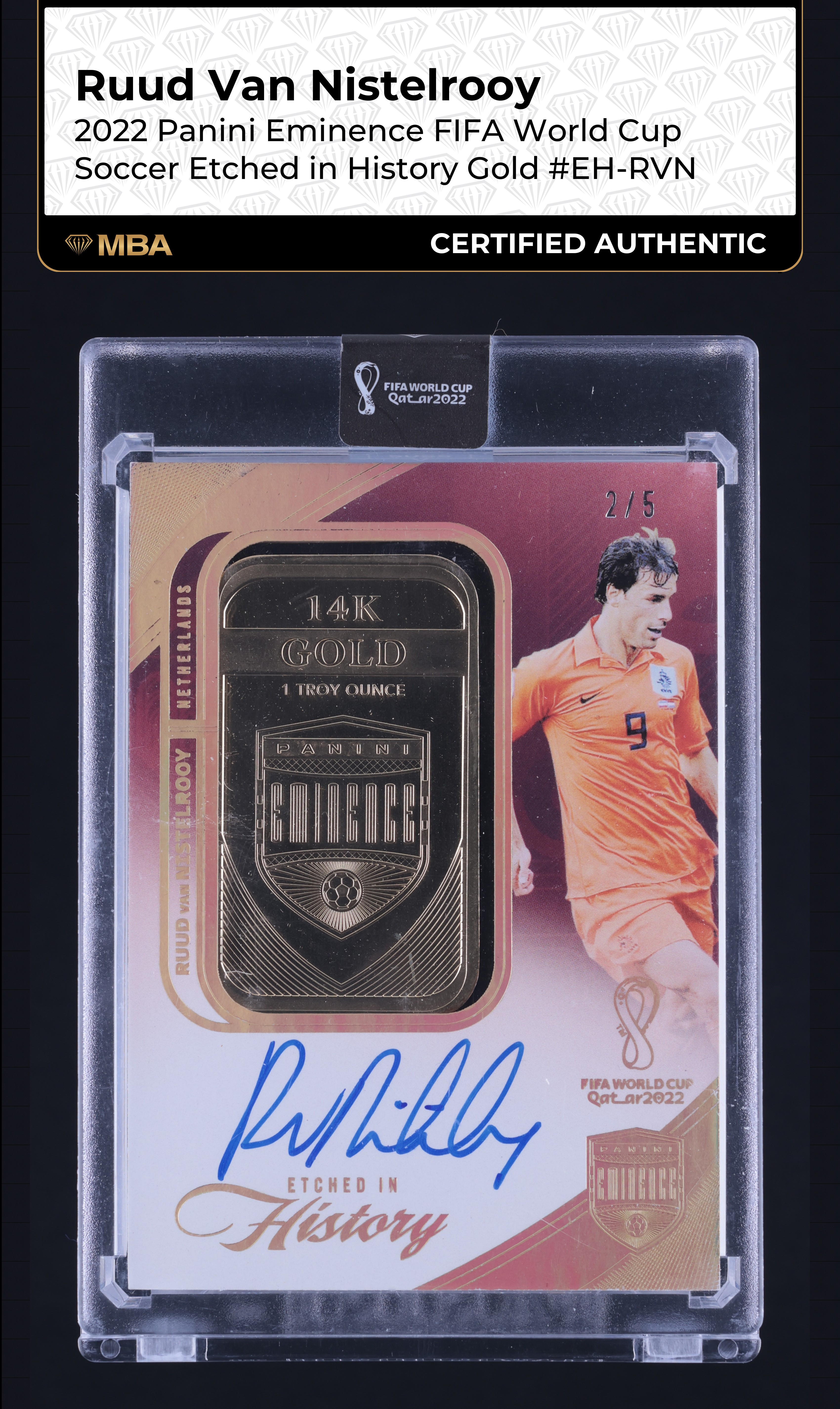 Ruud van Nistelrooy 2022 Eminence FIFA World Cup #TT-RVN Transcendent ...