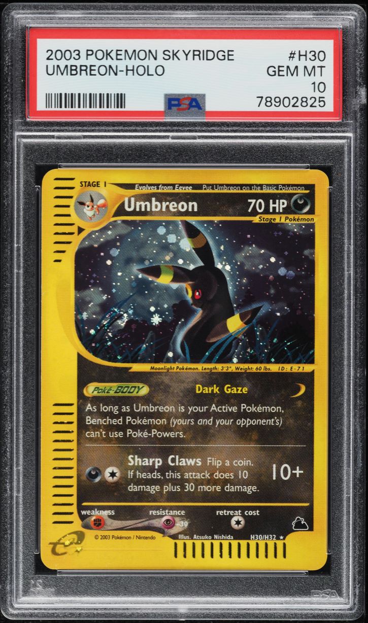 2003 Pokemon Skyridge Holo Umbreon #H30 PSA 10 GEM MINT