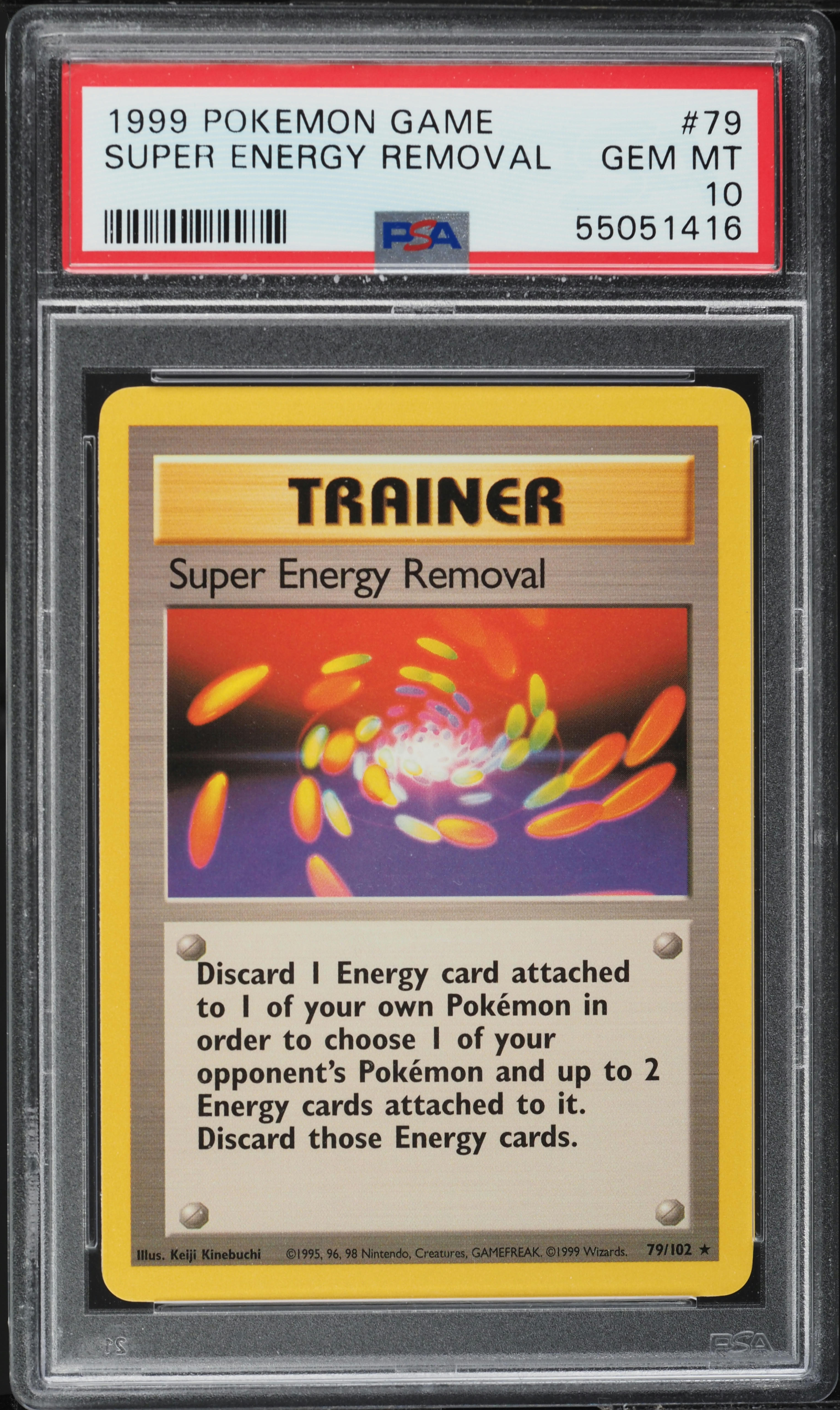 Super Energy Removal 1999 Pokemon Game #79 Unlimited PSA 10 Price Guide ...