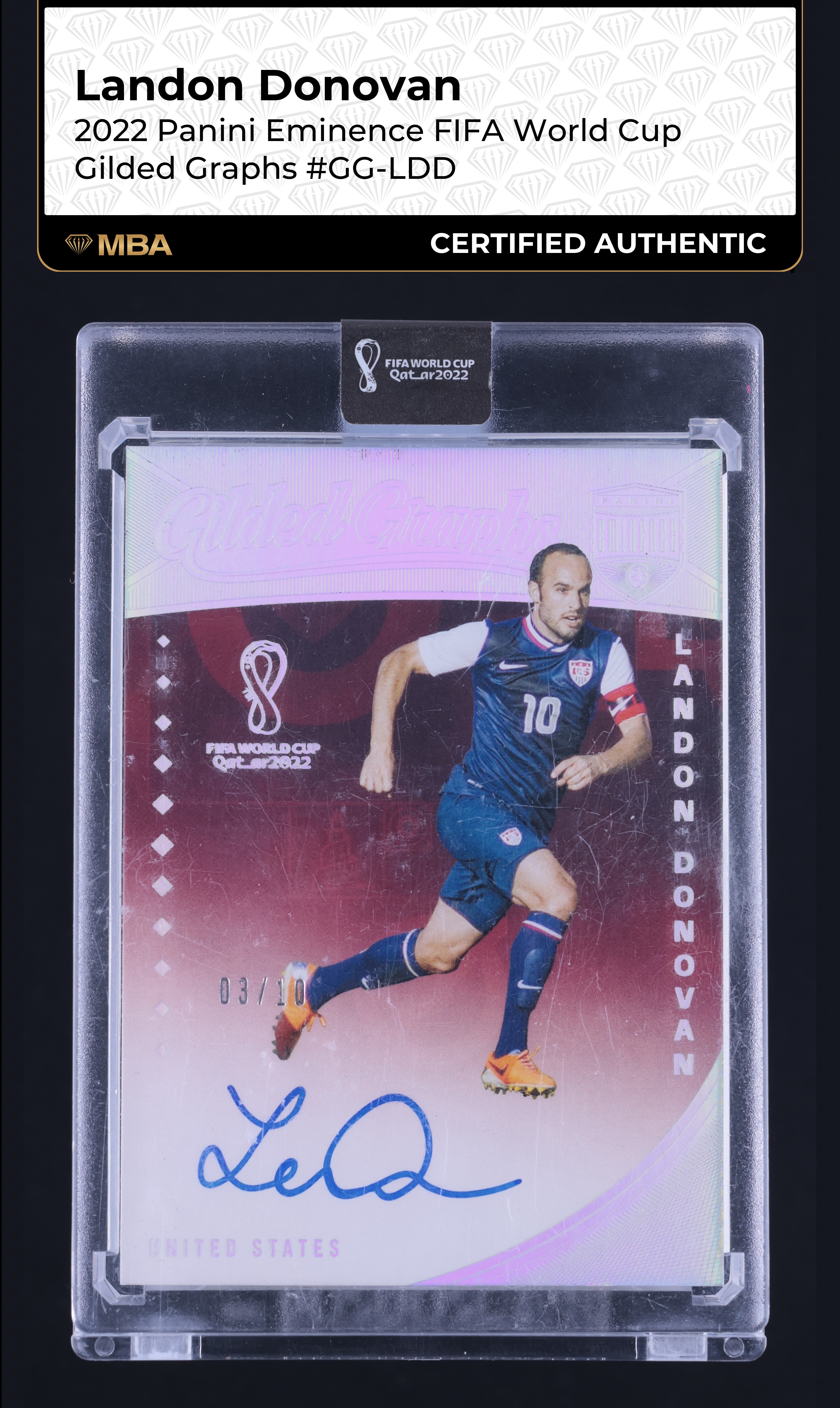 Landon Donovan 2022 Eminence FIFA World Cup #GG-LDO Gilded Graphs ...