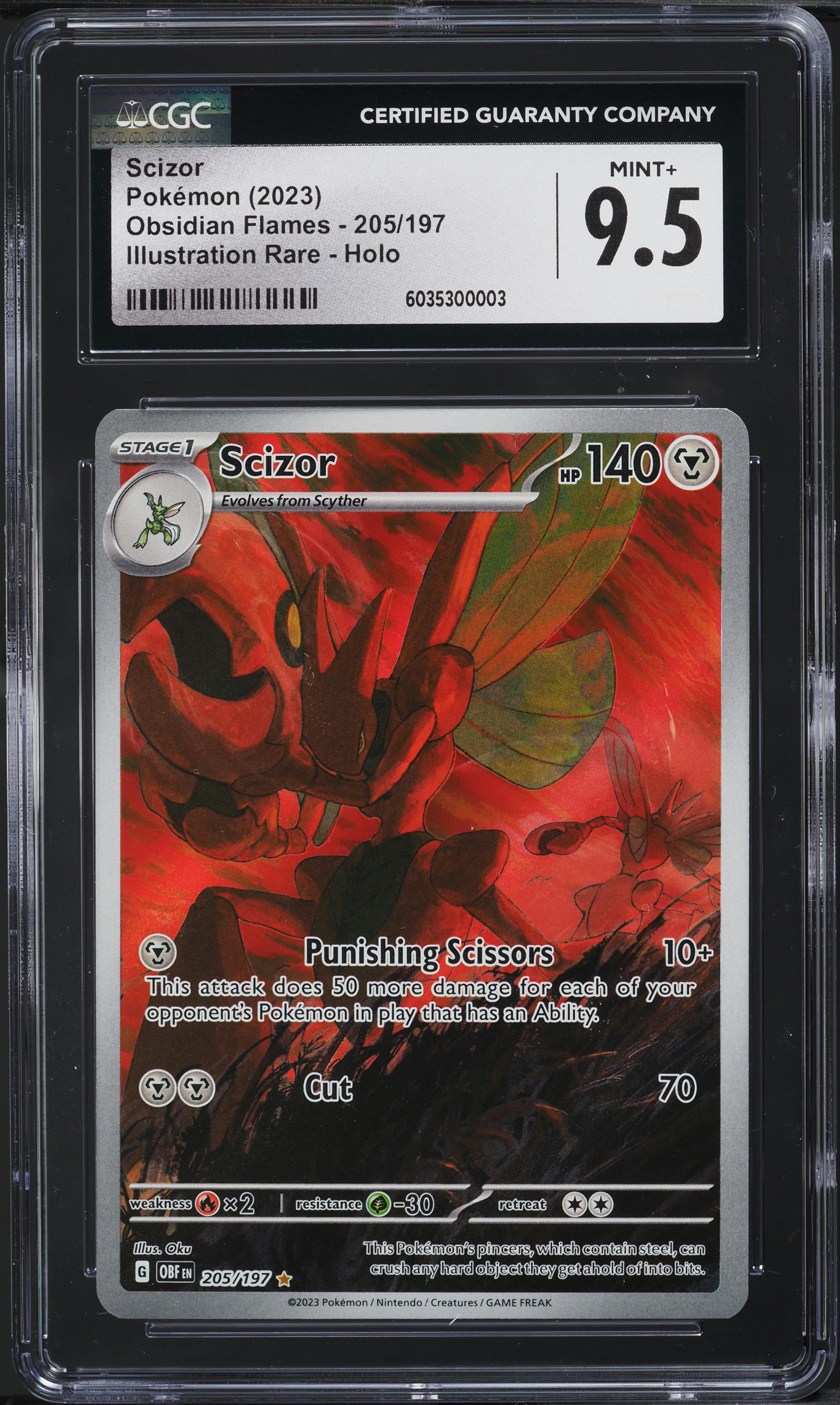 Scizor 2023 Scarlet & Violet: Obsidian Flames #205/197 Illustration ...