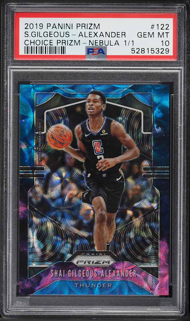 2019 Panini Prizm Choice Nebula Shai Gilgeous-Alexander 1/1 #122 PSA 10 ...